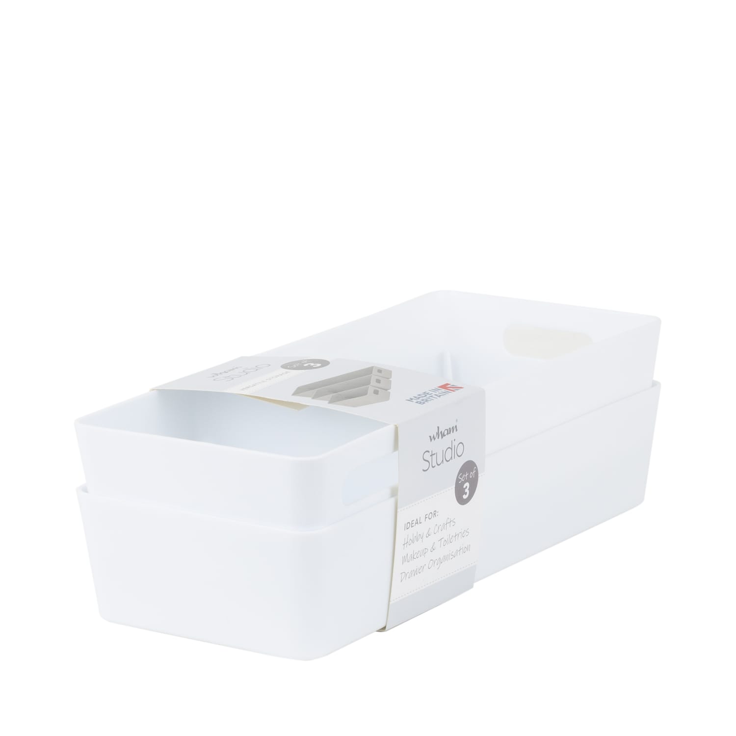 Wham Studio Slim Versatile Storage Basket Set | Home Bargains