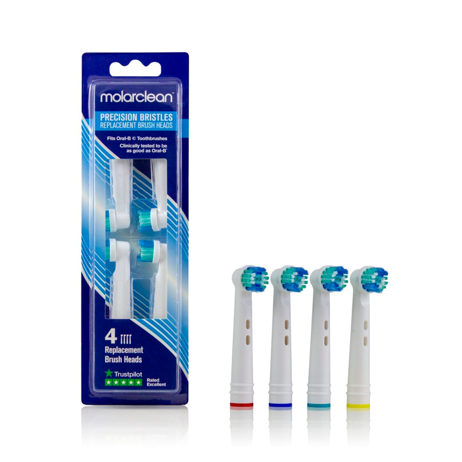 Molarclean Compatible Toothbrush Heads 4 Pack | Home Bargains
