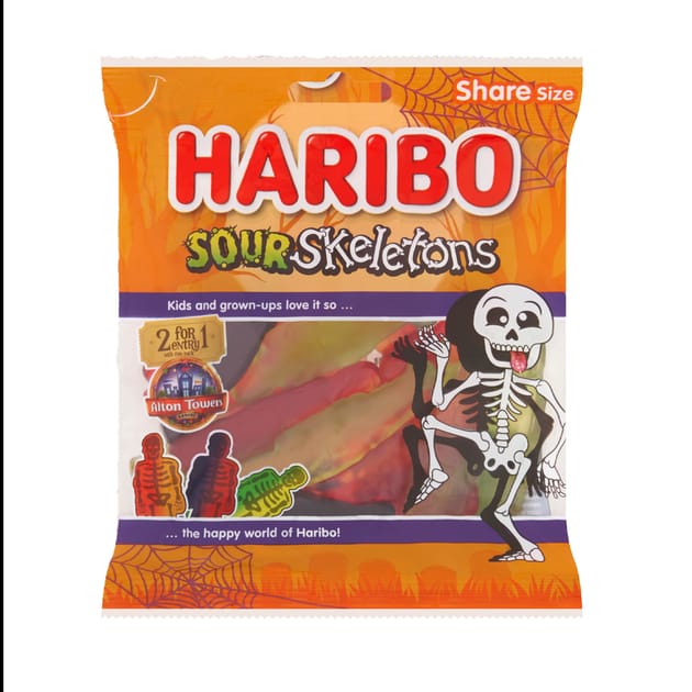 Haribo Sour Skeletons 160g | Home Bargains