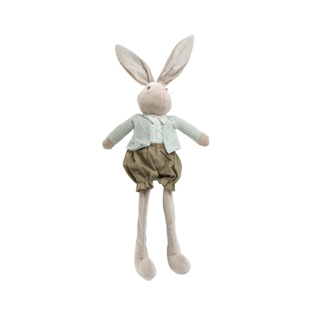 Spring Time Sitting Plush Easter Bunny - Boy | Home Bargains