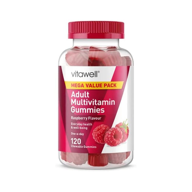 Vitawell Adult Multivitamin Gummies 120s - Raspberry | Home Bargains