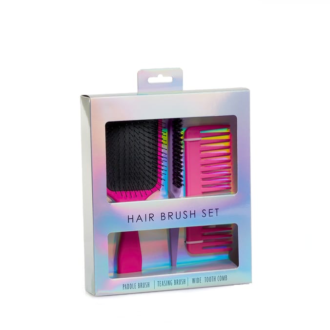 Hair Brush Set 3 Pack Home Bargains