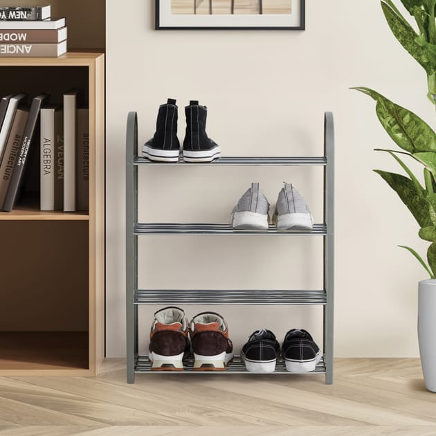 Utility 4 Tier Shoe Rack | Home Bargains