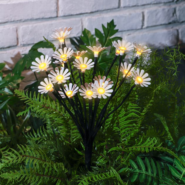 Firefly Daisies Stake Solar Lights | Home Bargains