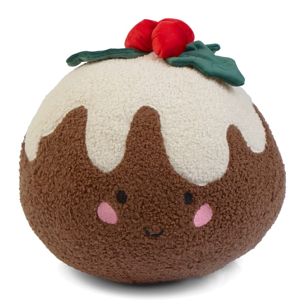 Sleigh Bells Cushion - Christmas Pudding | Home Bargains