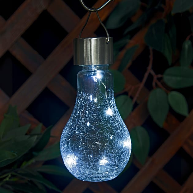 Firefly Hanging Crackle Bulb Solar Light | Home Bargains