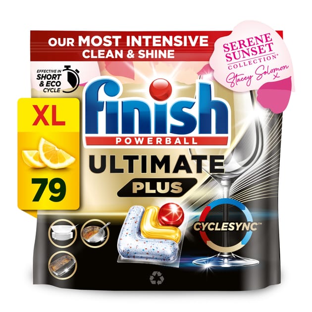 Finish Ultimate Plus All In One Dishwasher Tablets 79w - Lemon | Home ...