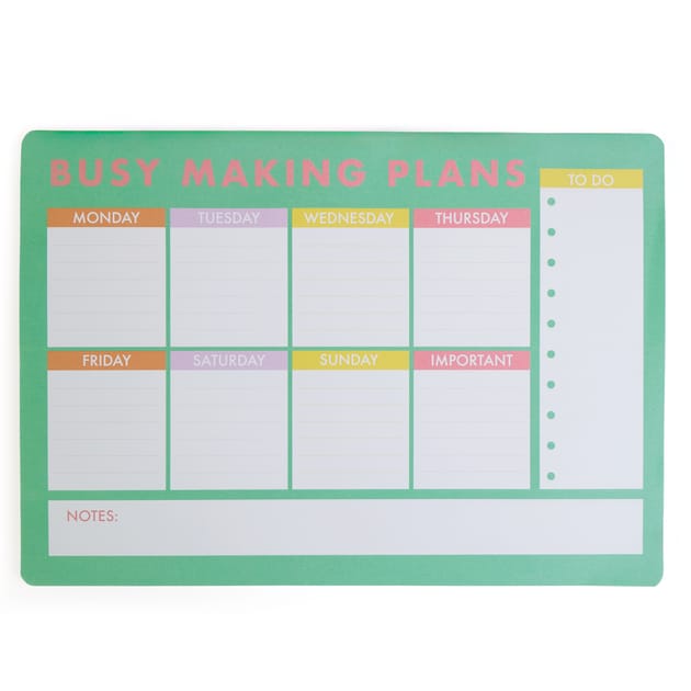 A4 Neon Weekly Planner | Home Bargains