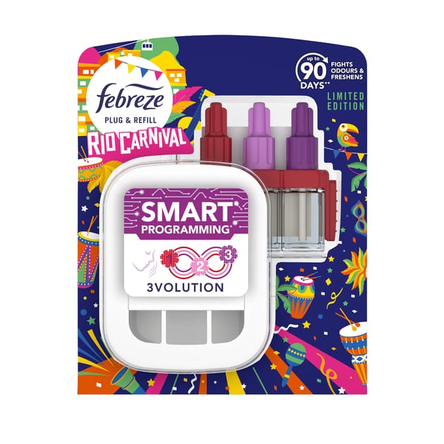 Febreze 3Volution Rio Carnival Plug In Starter Kit 20ml | Home Bargains