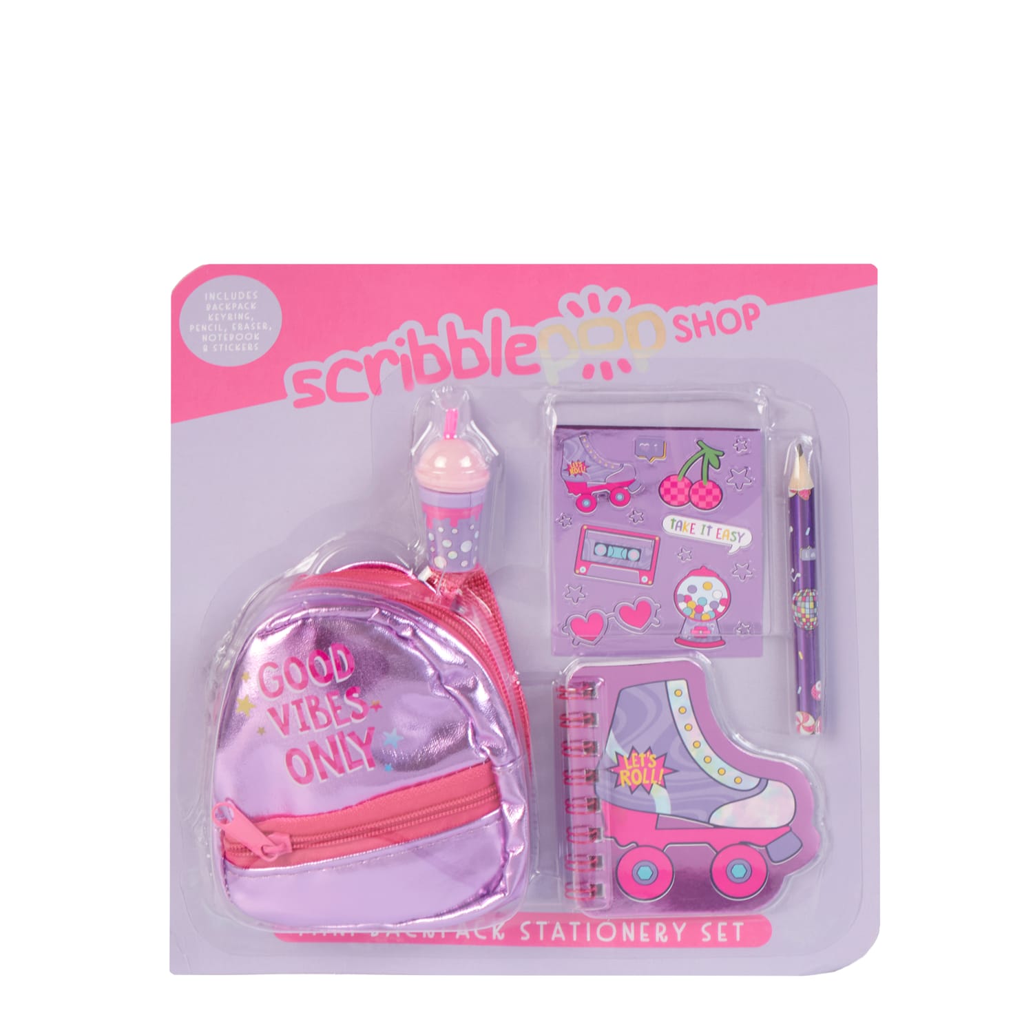 Scribble Pop Shop Mini Backpack Stationery Set | Home Bargains