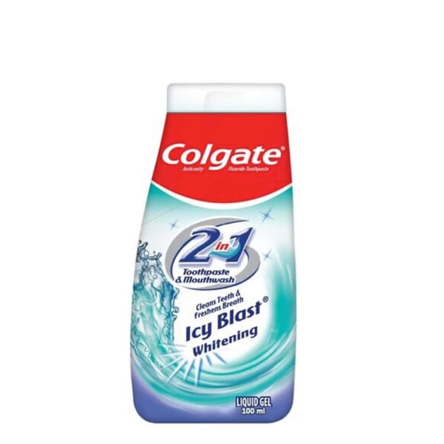 Colgate 2In1 Toothpaste & Mouthwash Icy Blast Whitening 100ml | Home ...