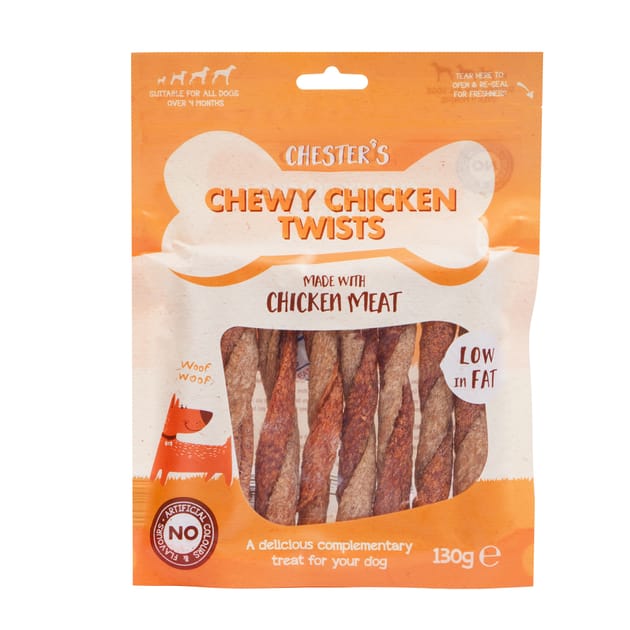 Chester's Chewy Chicken Twists 130g | Home Bargains