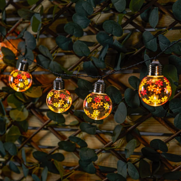 Firefly Solar Light Co 10 Painted Ball String Lights | Home Bargains