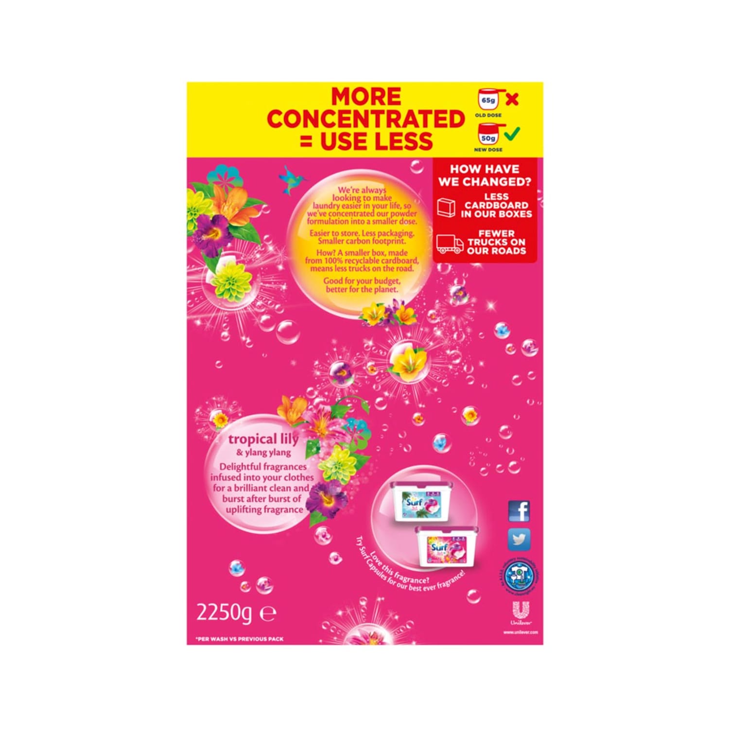 Surf Tropical Lily & Ylang-Ylang Laundry Powder 2.25kg 45 Washes | Home ...