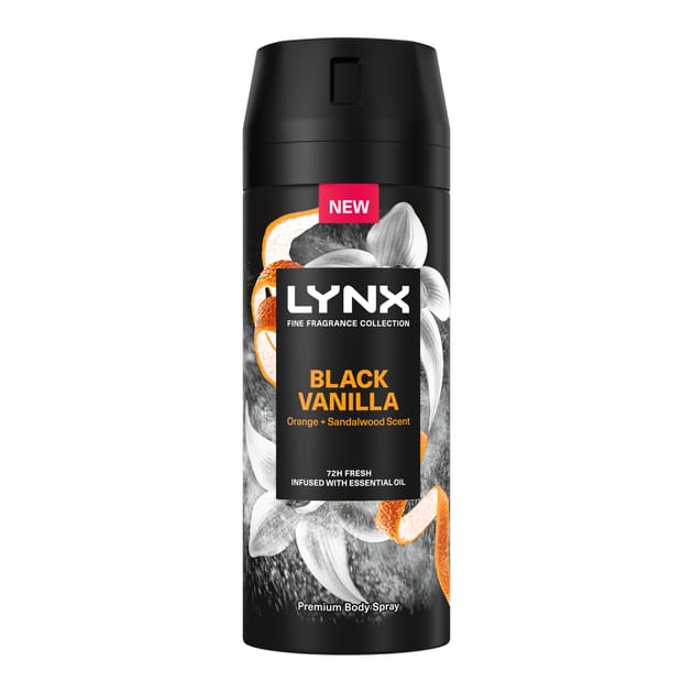 Lynx Fine Fragrance Collection Premium Body Spray 150ml - Black Vanilla ...