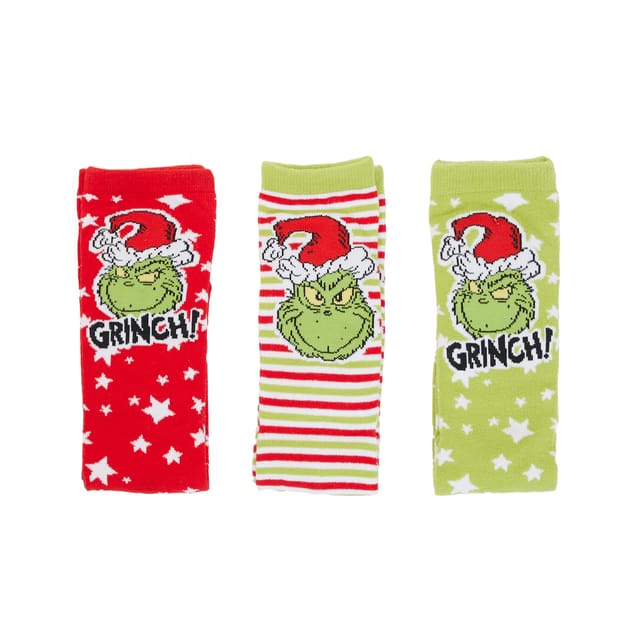 The Grinch Men's Socks 3 Pack | Home Bargains