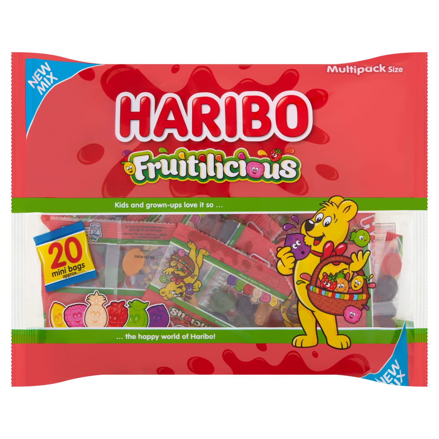 Haribo Fruitilicious 20 Mini Bags 320g | Home Bargains