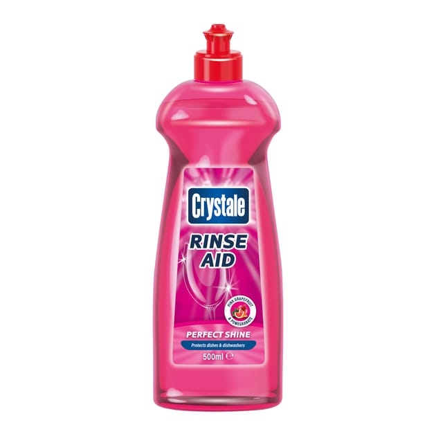 Crystale Rinse Aid Pink Grapefruit & Pomegranate 500ml | Home Bargains
