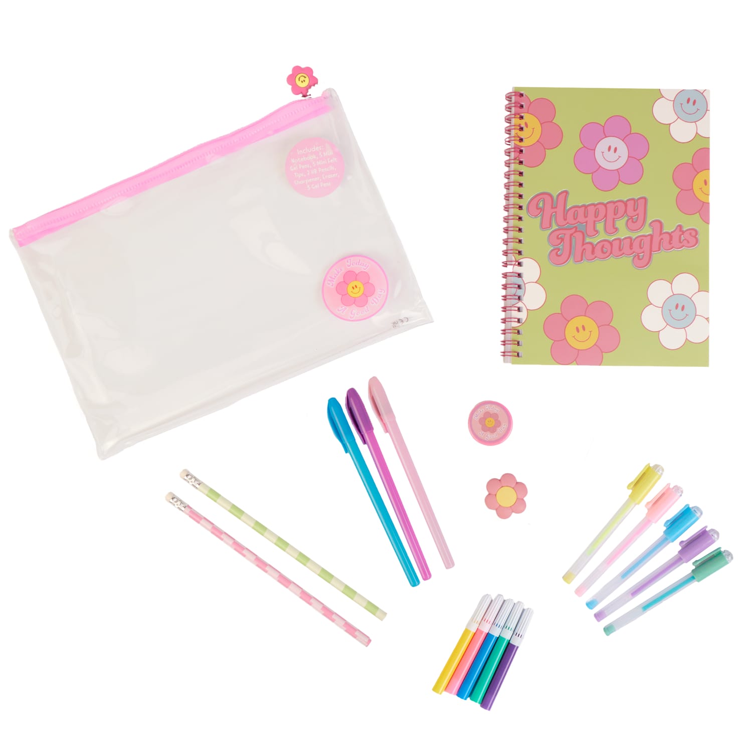 Scribble Pop Shop Stationery Wallet Flower | Home Bargains