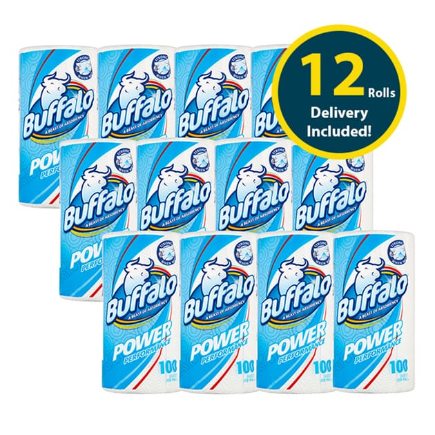 Buffalo Power Kitchen Towel 3 Ply 1 Roll x12 (Delivery Included) | Home ...