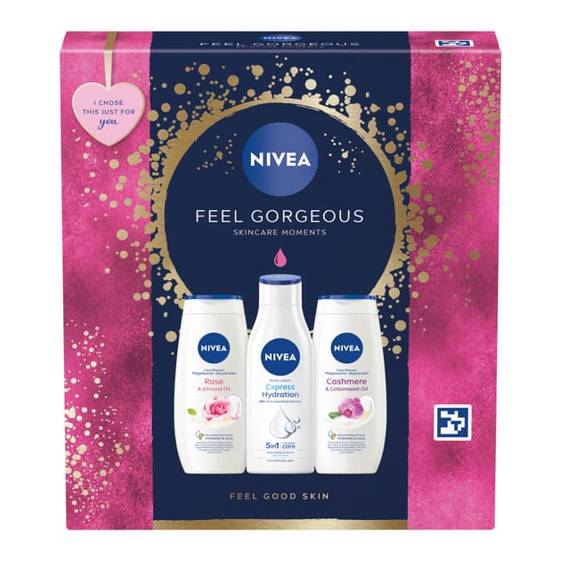 Nivea Feel Gorgeous Shower & Body Lotion Gift Set | Home Bargains