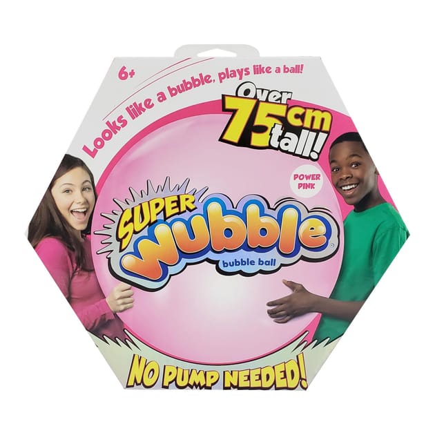 Super Wubble Bubble Ball with Pump - Power Pink | Home Bargains