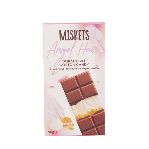 Miskets Angel Hair Dubai Style Cotton Candy Chocolate Bar 90g | Home ...