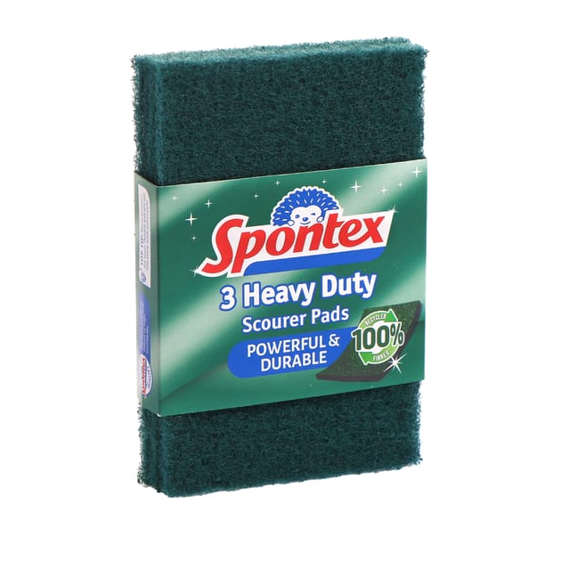 Spontex 3 Heavy Duty Scourer Pads | Home Bargains