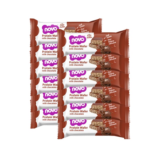Novo Protein Wafer Milk Chocolate 40g x 12 | Home Bargains