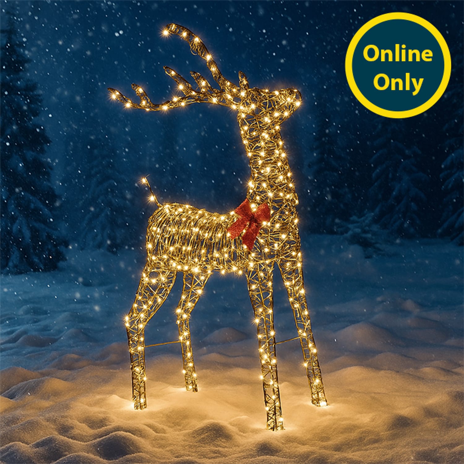 Prestige Mains Operated LED Iridescent Reindeer 1.7m - Warm White ...