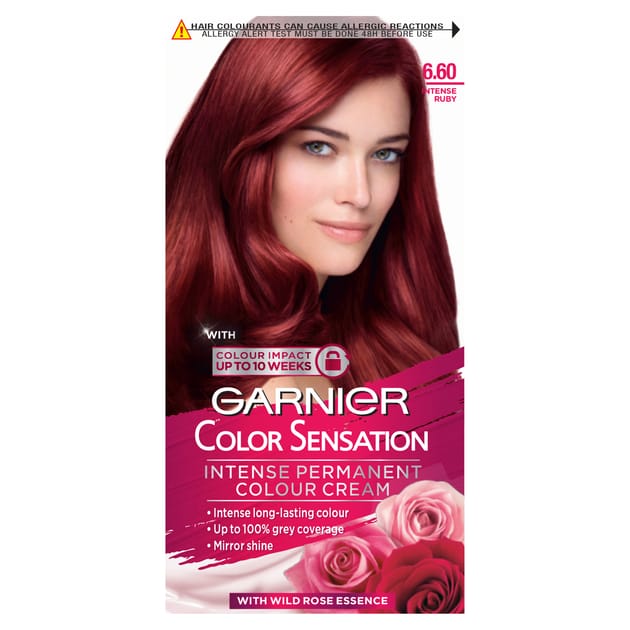 Garnier Color SensationPermanent Hair Dye - 6.60 Intense Ruby Red ...