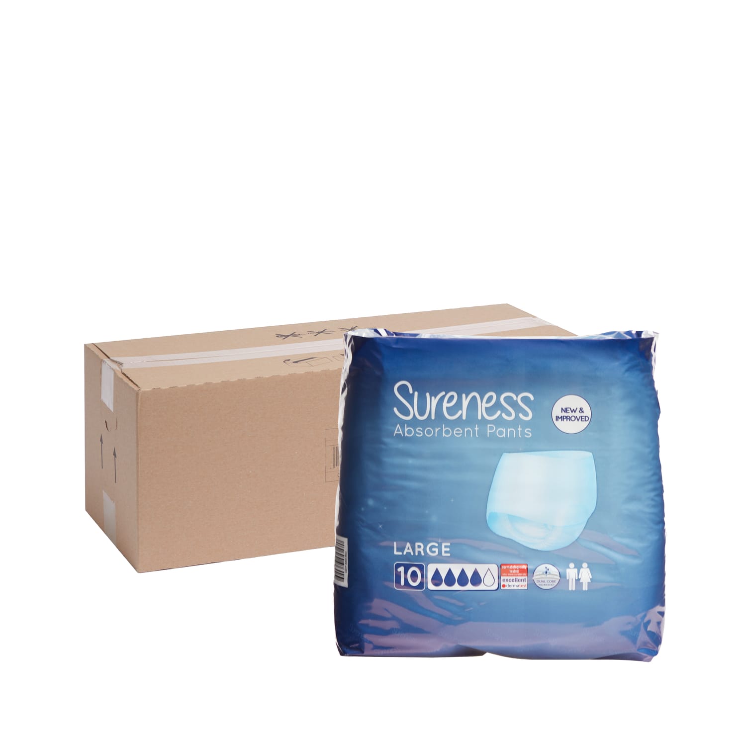 Sureness Absorbent Pants 10s Large x4 | Home Bargains