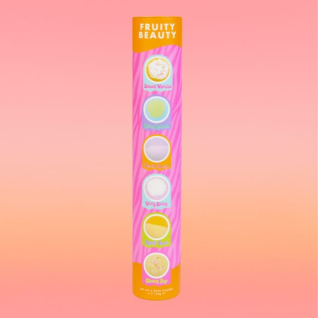 Fruity Beauty Set Of 6 Bath Fizzers | Home Bargains