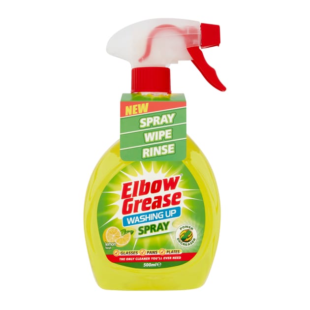 Elbow Grease Washing Up Spray Lemon Fresh 500ml | Home Bargains