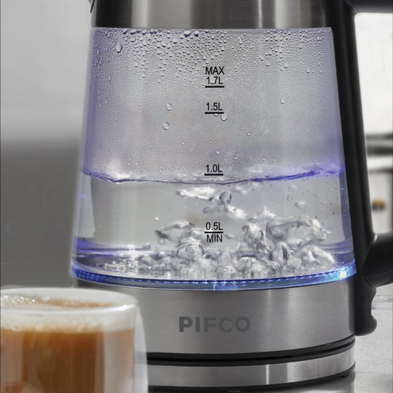 Pifco Illuminating Glass Cordless Kettle 1.7l | Home Bargains
