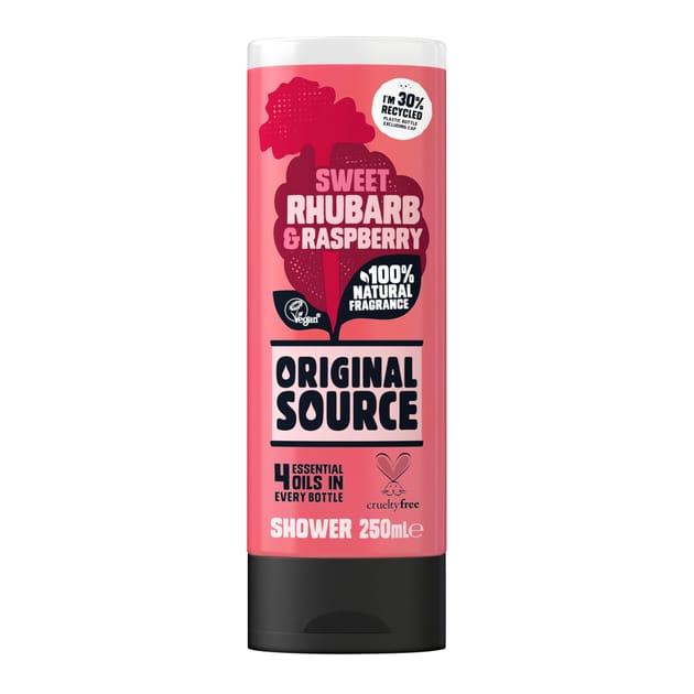 Original Source Shower Gel 250ml - Rhubarb & Raspberry Vegan | Home ...