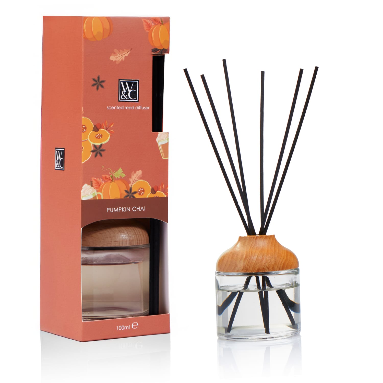 Wickford & Co Scented Reed Diffuser 100ml - Pumpkin Chai | Home Bargains