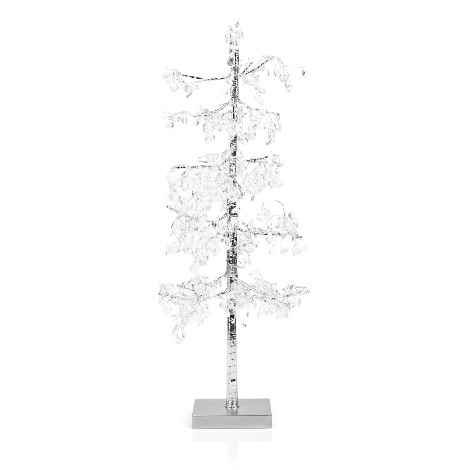 Frosted Spirit LED Beaded Light-Up Tree | Home Bargains