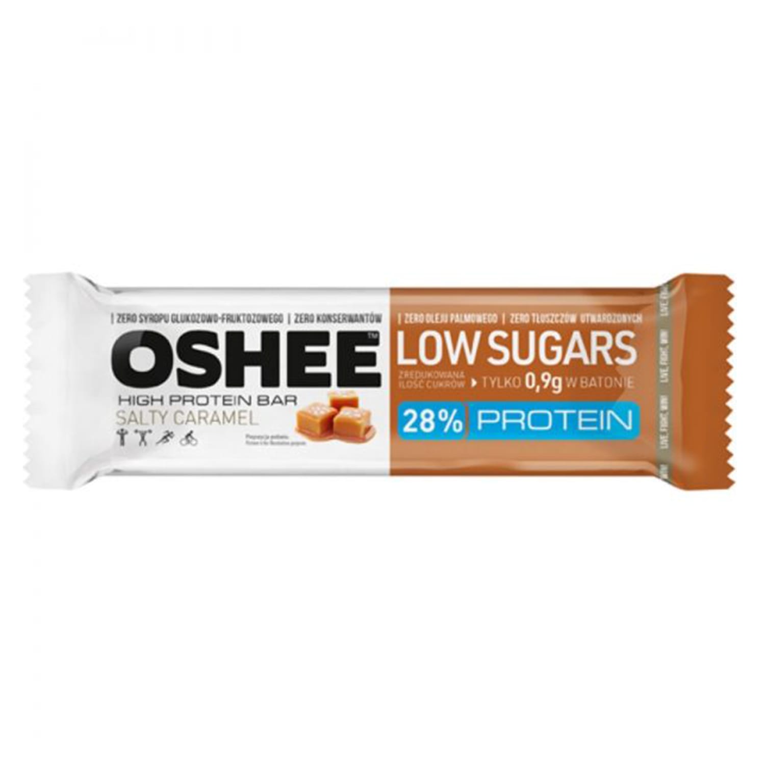 Oshee High Protein Bar 16 Pack - Salty Caramel | Home Bargains