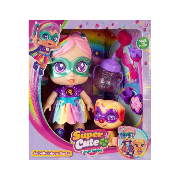Super Cute Little Babies Rainbow Doll & Pup Assorted | Home Bargains