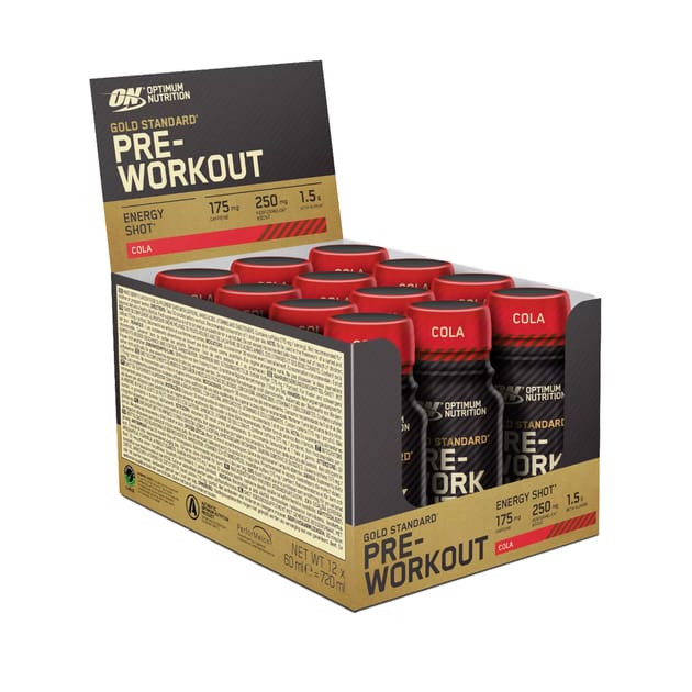 Optimum Nutrition: Gold Standard Pre-Workout Energy Shot 12 Pack - Cola ...
