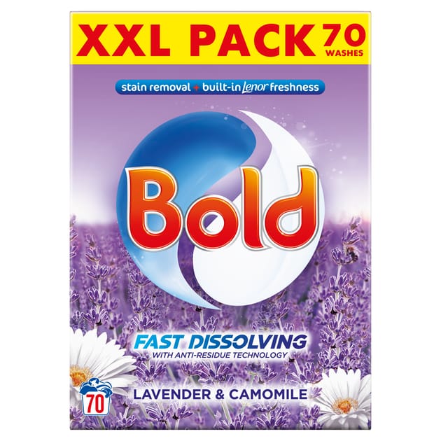 Bold 2 in 1 Washing Powder Lavender & Camomile 70 Washes | Home Bargains