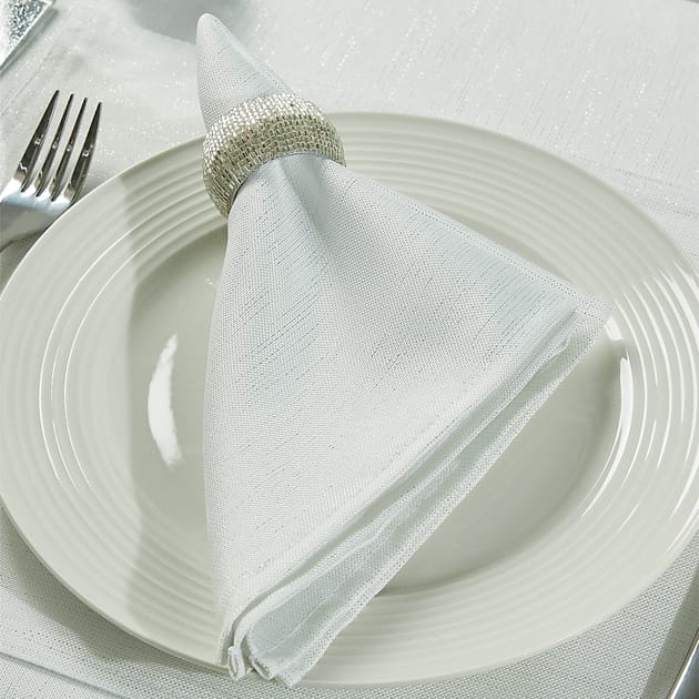 Home Collection 4 Pack Sparkle Napkin | Home Bargains