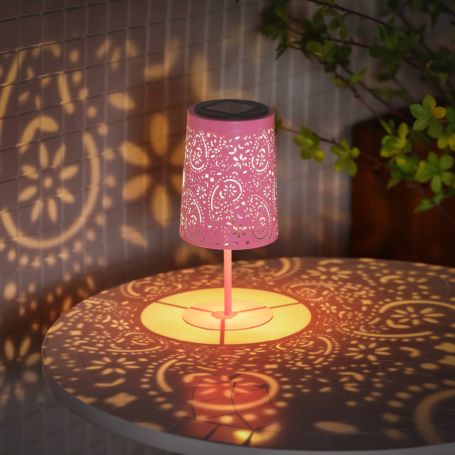 Firefly Metal Table Solar Light | Home Bargains