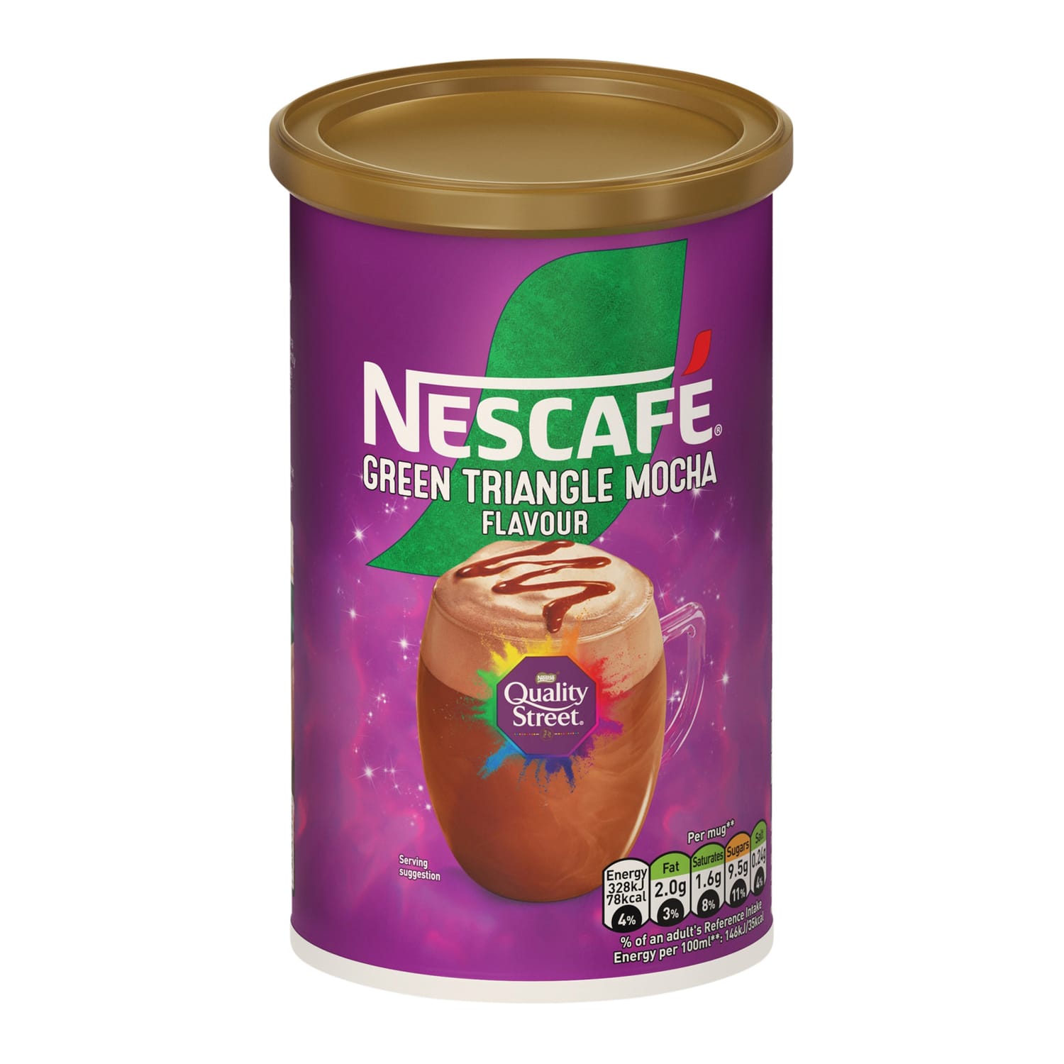 Nescafe Quality Street Green Triangle Hazelnut Mocha Coffee Tub 260g ...