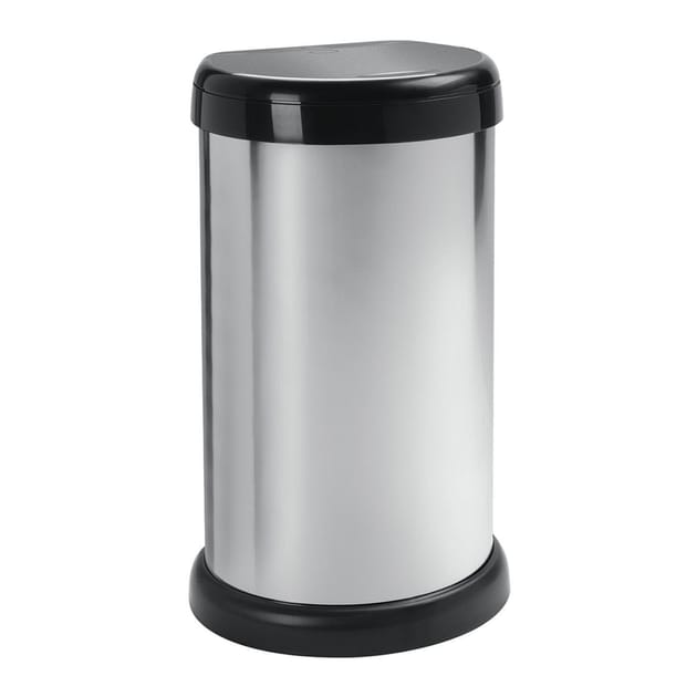 Tontarelli Moda Touch Bin 42L - Silver | Home Bargains