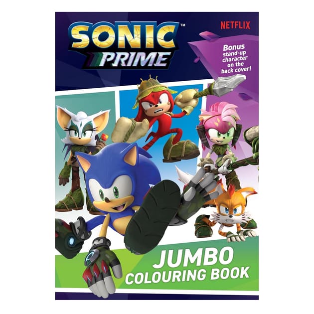 Sonic Prime Jumbo Colouring Book | Home Bargains