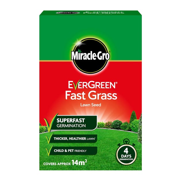 Miracle Gro Evergreen Fast Grass Lawn Seed 420g | Home Bargains