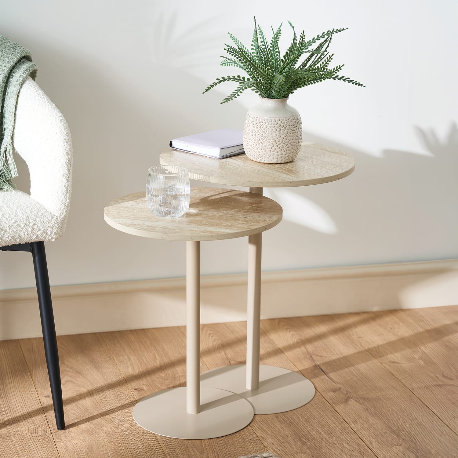 Home Collection Set of 2 Round Tables | Home Bargains