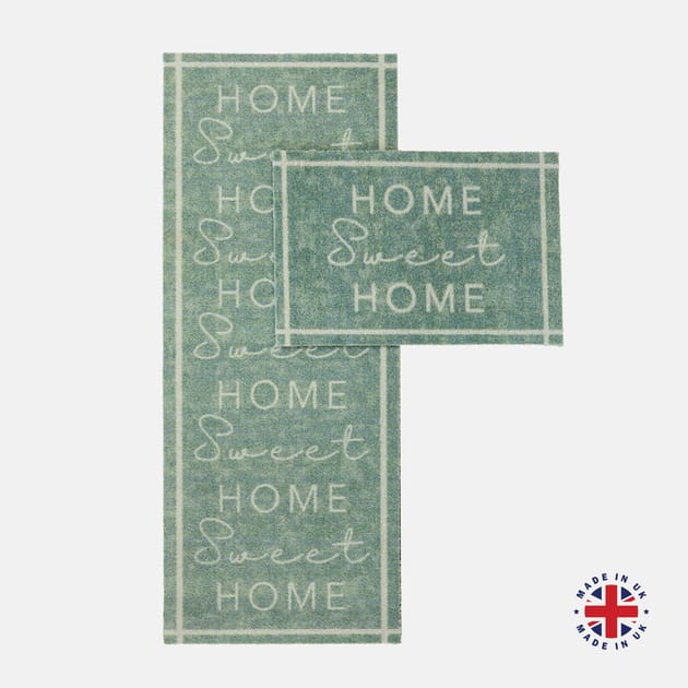Home Sweet Home Sage Runner 50x120 | Home Bargains